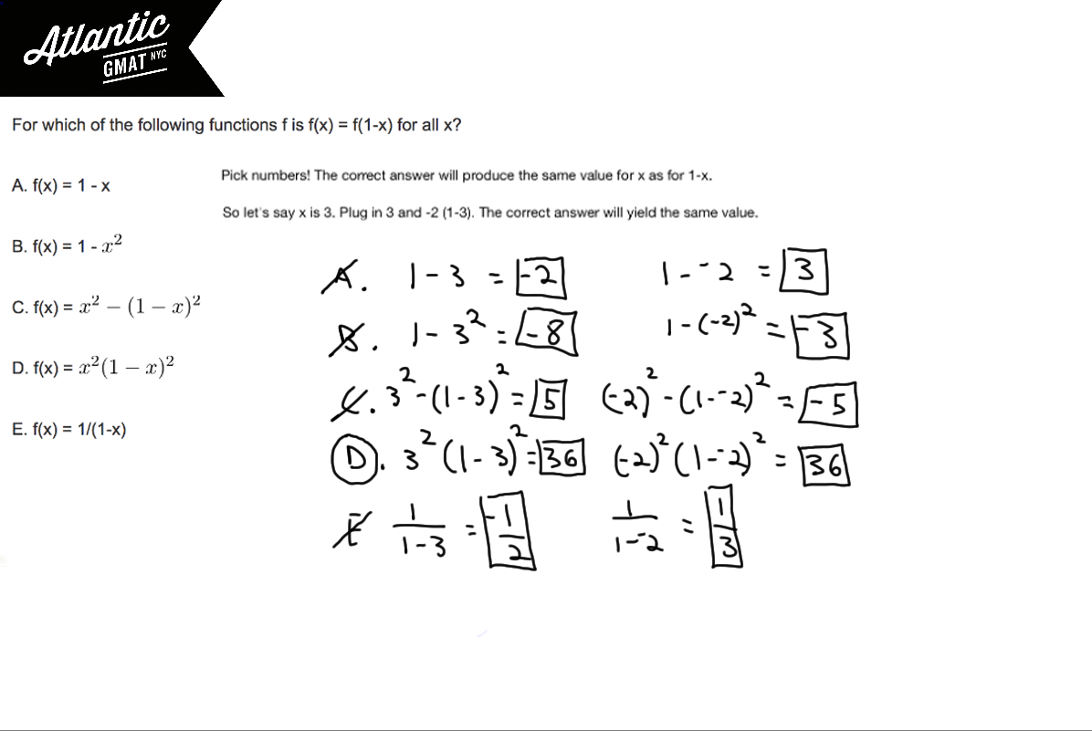For Which Of The Following Functions F Is F x F 1 x 
