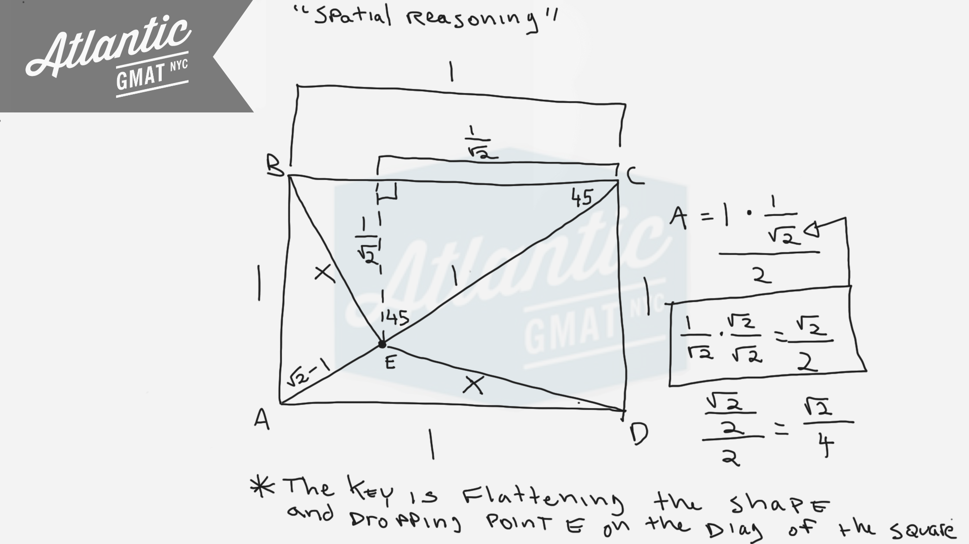 What is the area of the triangular region BCE?