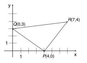 In the rectangular coordinate system above, the area of triangular ...
