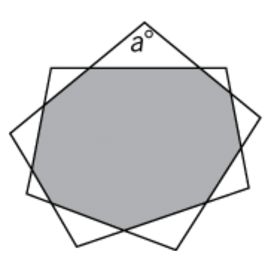 The figure shown above consists of a shaded 9-sided polygon and 9 ...